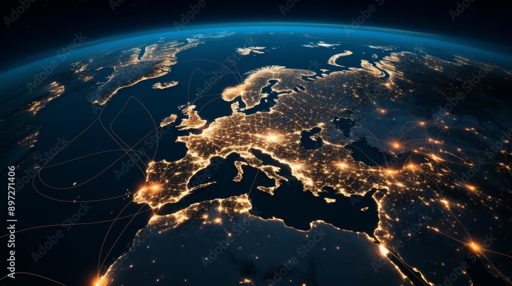 Data and telecommunication network map of saudi arabia, middle east ...