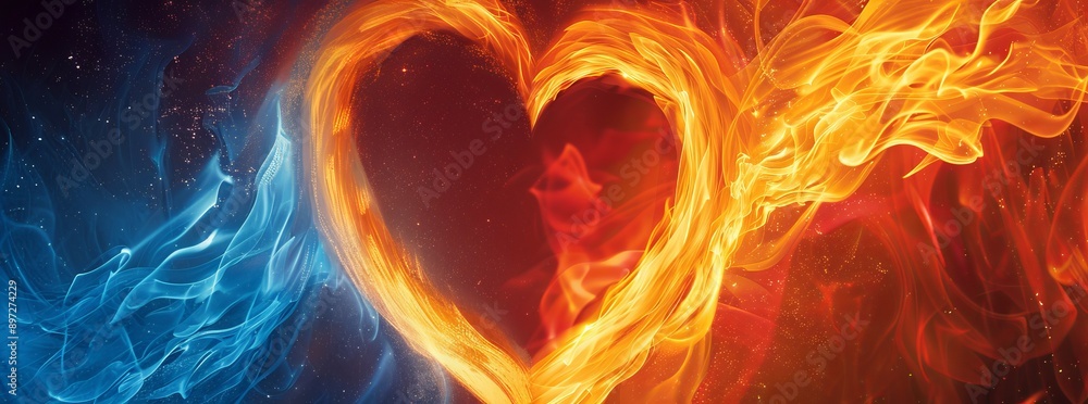 Heart flame fire black burn shape design fiery icon tongue warm art ...