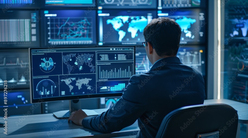 Customer report CRM business analysis computer technology dashboard ...