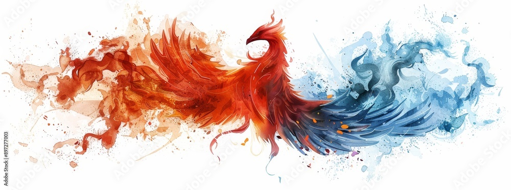 Bird illustration rendering hawk fairy wings graphic eagle animal ...