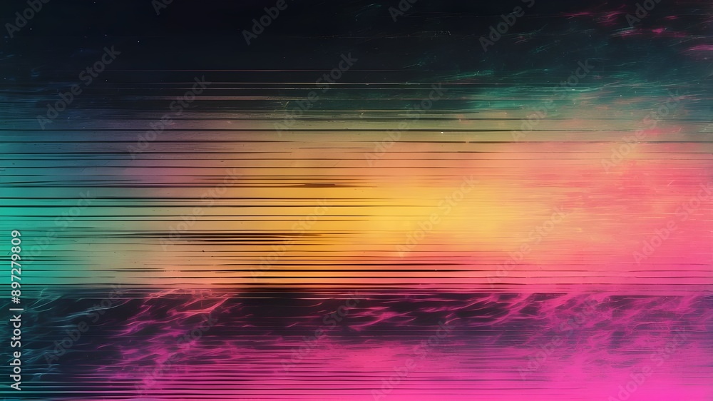 vignette border with translucent overlay of vintage TV static signal ...