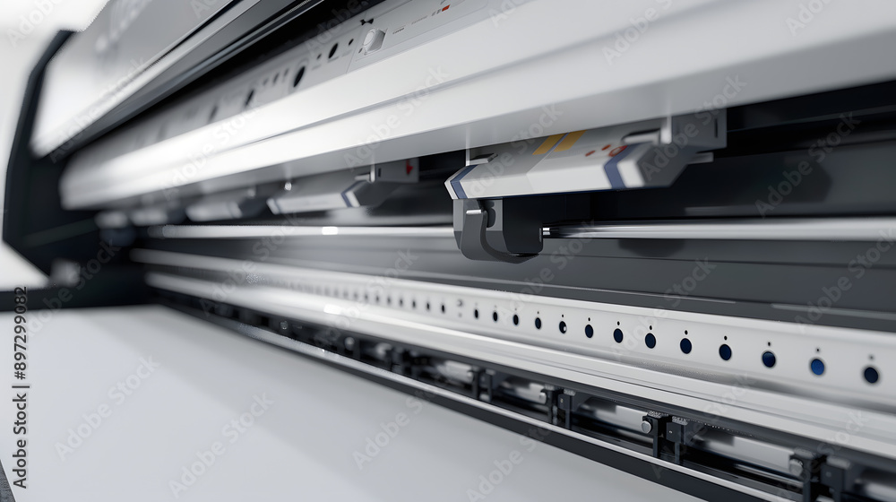 highres large format printer mockup in cmyk offset printing. concept ...