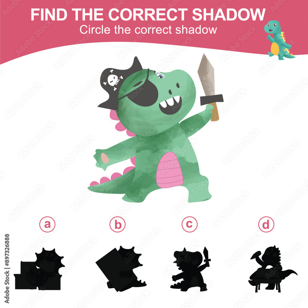 Find the correct shadow. Circle the correct shadow. Worksheet for kid ...