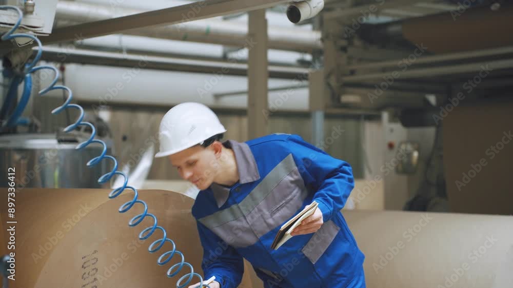 Quality control specialist checks for defects in manufactured products ...