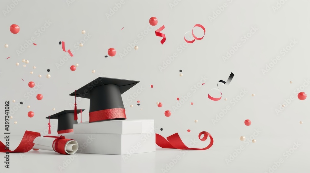 A graduation postcard mockup concept highlighting a congratulatory ...