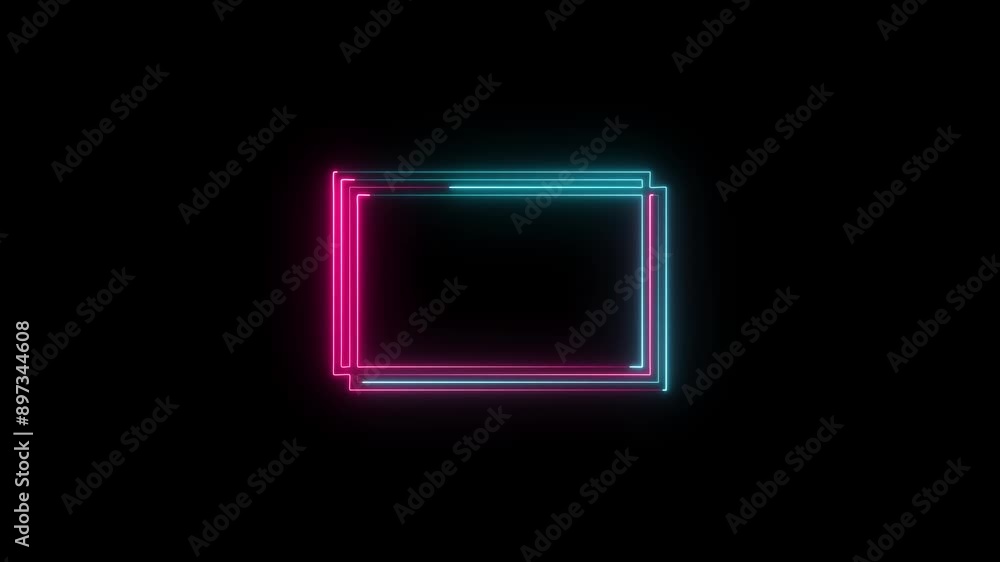 A sleek, rectangular frame icon with clean lines and sharp corners. The ...