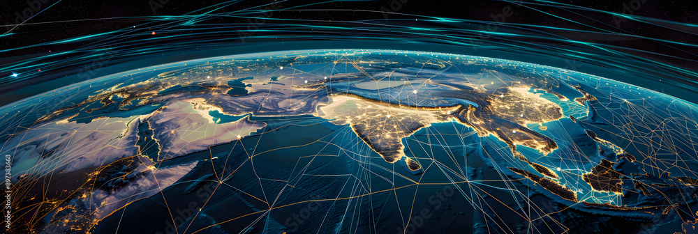 Foto de Global Navigation: Visualizing Earth's Lines of Longitude and ...