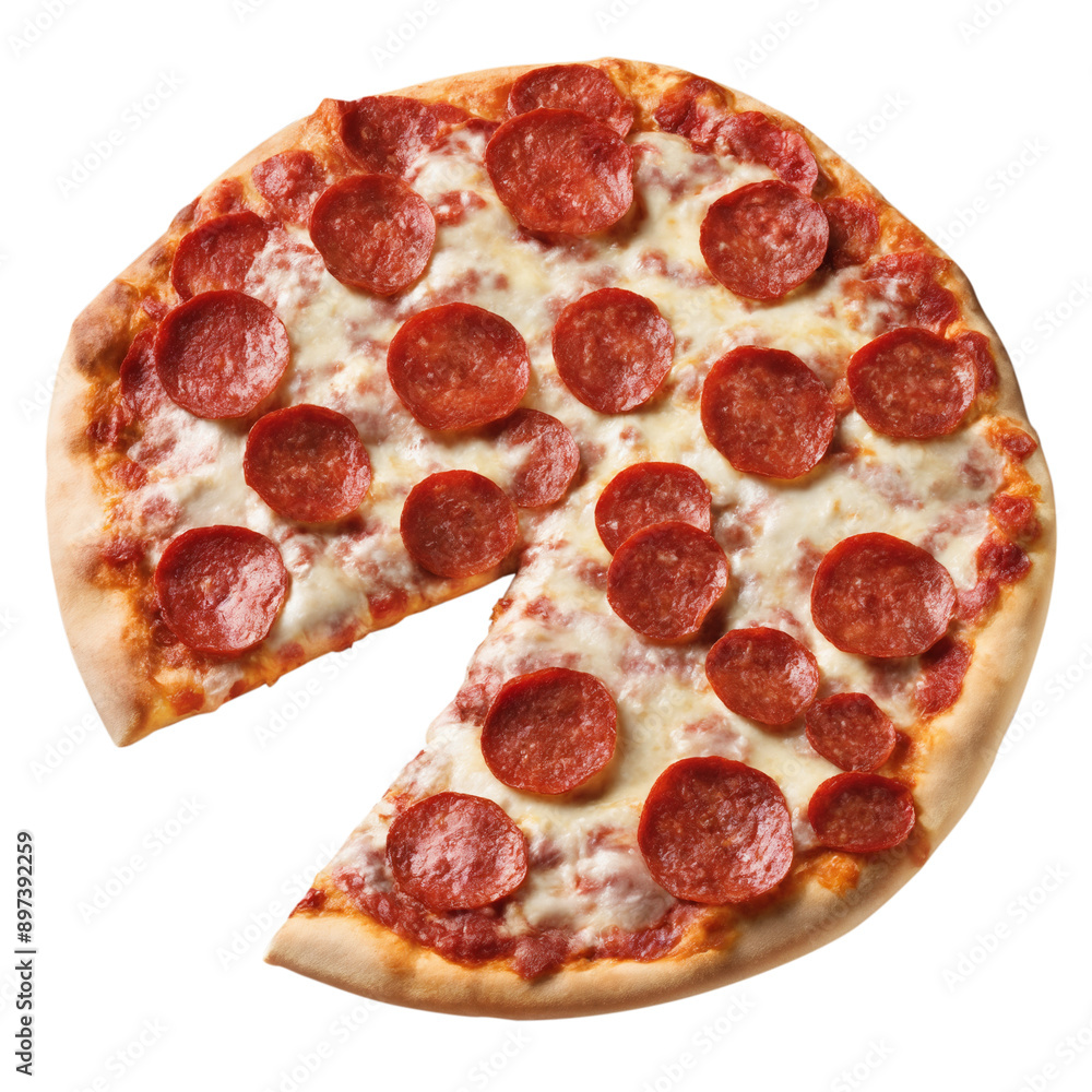 Soft and Fluffy Homemade Pizza Dough. Tasty hot pepperoni pizza. A ...