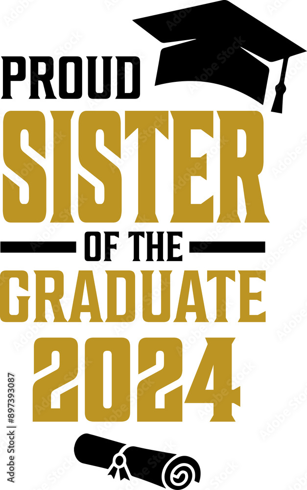 proud class of graduate 2024 digital file, silhouette, logo, school, educational, collage ...