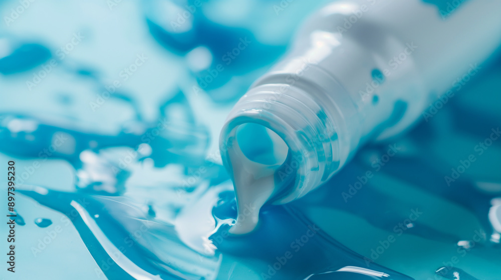 Beautiful close-up photo of a tube of toothpaste with toothpaste ...