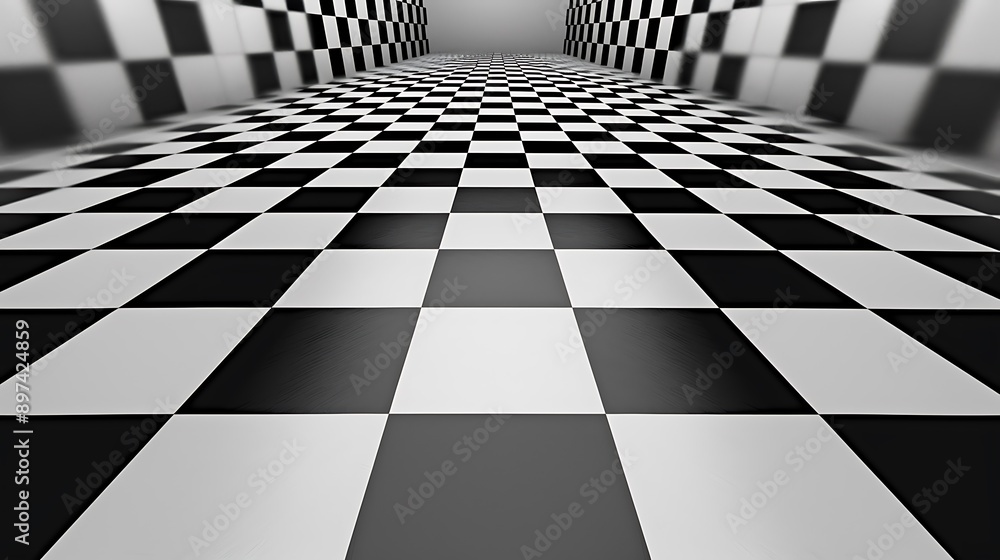 Foto de Image of a black and white checkerboard pattern with ...