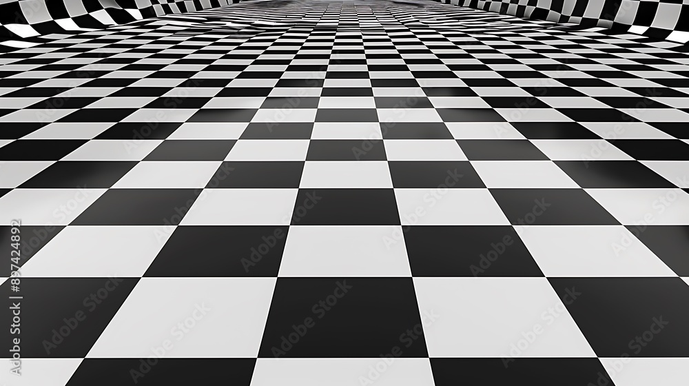 Foto de Image of a black and white checkerboard pattern with ...