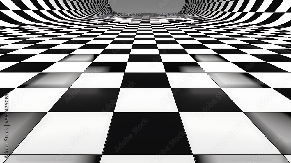 Foto de Black and white alternating squares in a checkerboard pattern ...