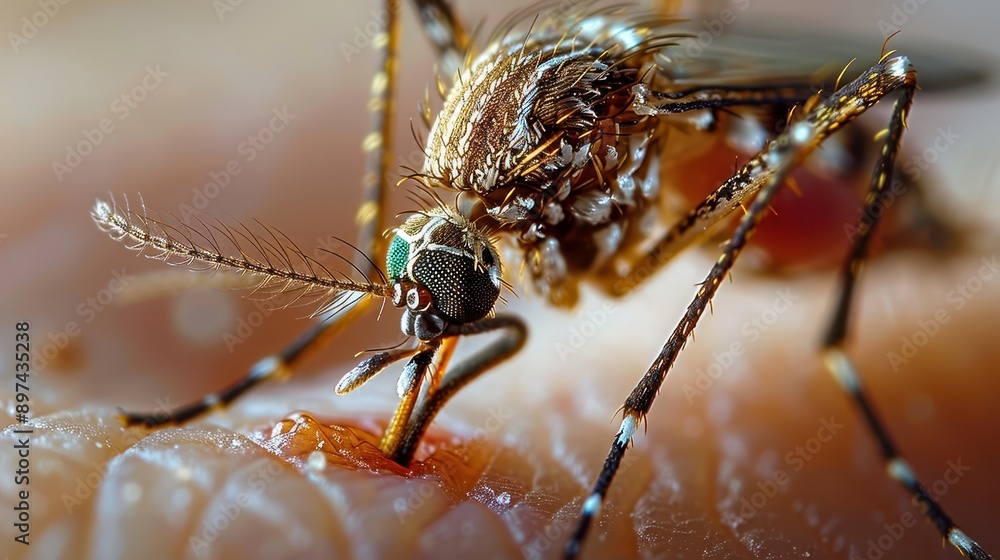 Hyper-Realistic Digital Art of Mosquito Bite on Child's Skin - Close-Up ...