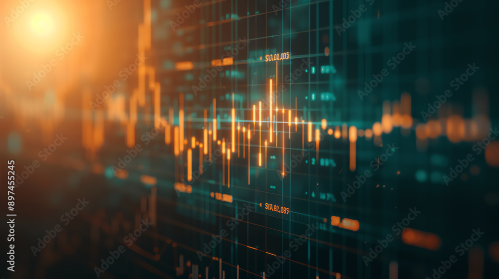 Studying the evolution of exchange rates, timeline with currency icons ...