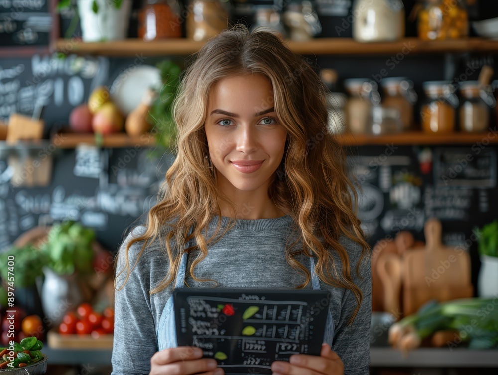 Nutritionist Presenting a Balanced Meal Plan with Food and Nutrition ...