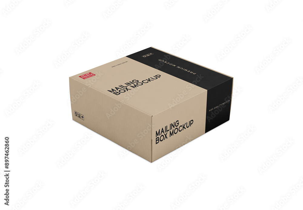 Cardboard Box Mockup Stock Template | Adobe Stock