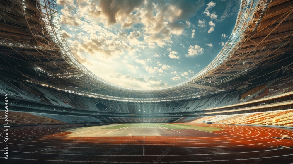 Olympic Stadium Scene, Showcasing the Excitement of Millions for the ...
