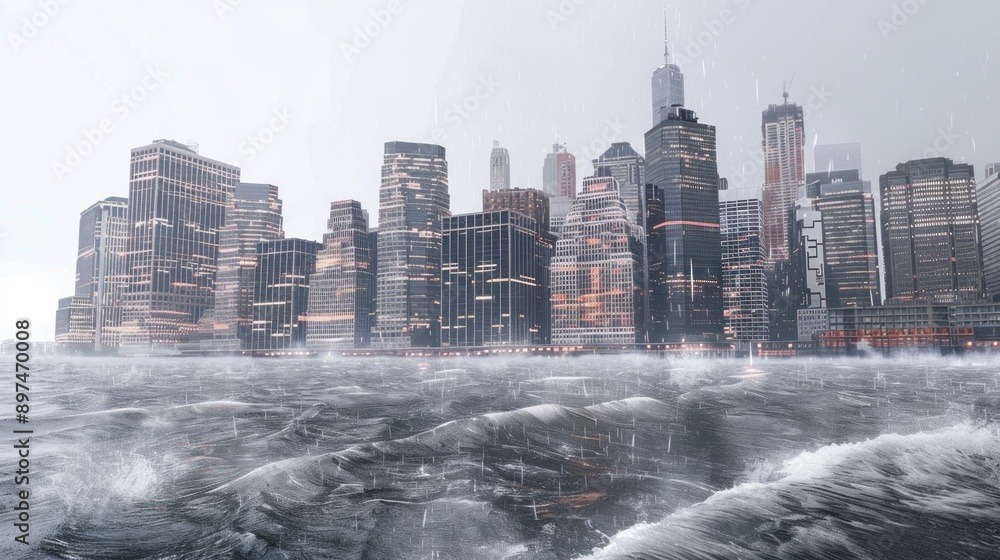 Generate a photo realistic image of urban climate-adaptive architecture ...