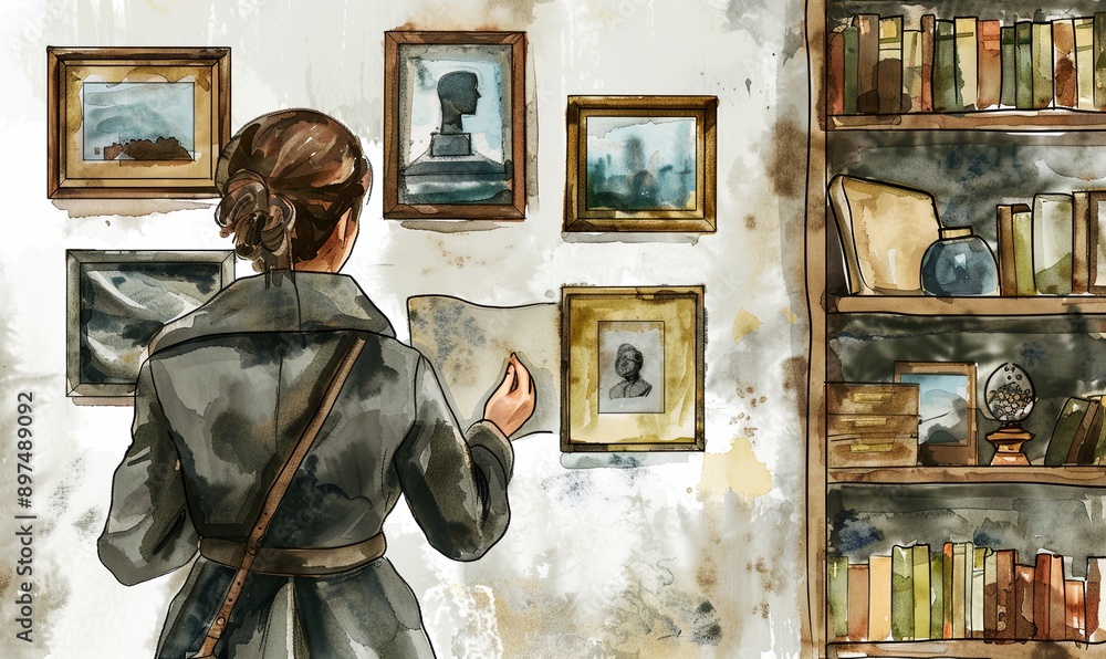 Framed Secrets: Spy's Hidden Discovery. The frame on the wall holds ...