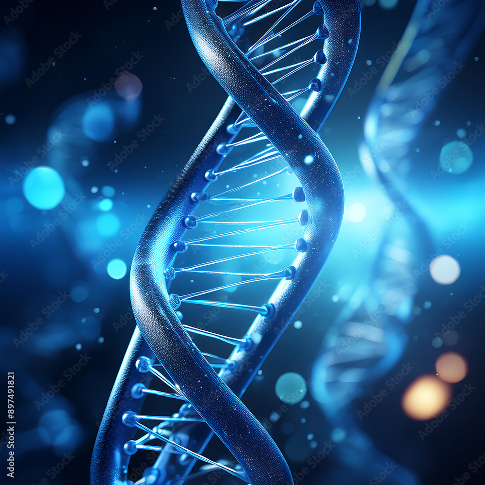 DNA Gene Background- A futuristic background featuring a DNA helix ...