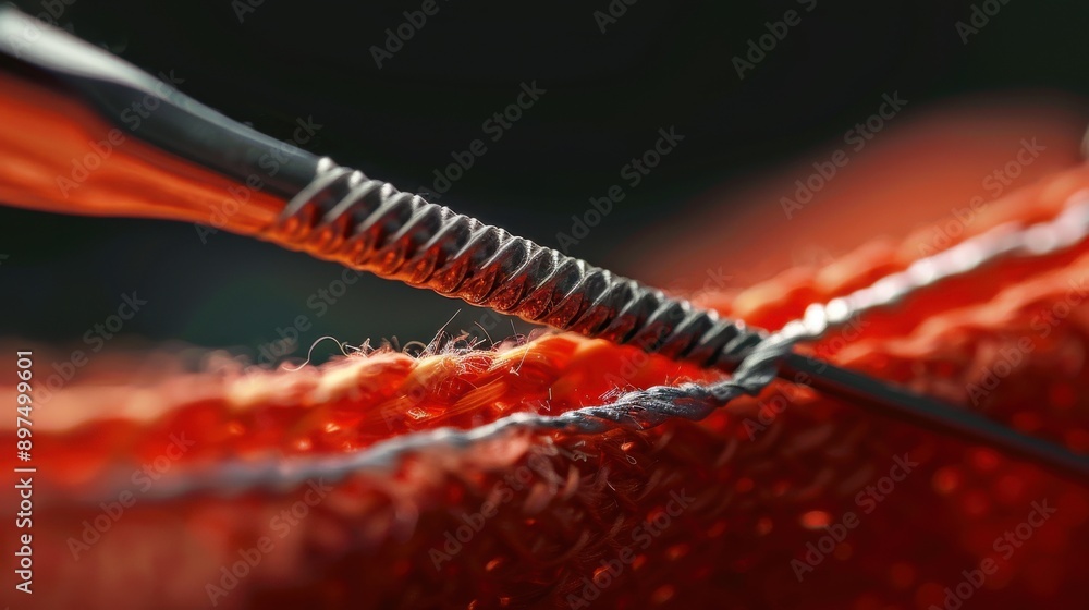 A medical photography image capturing a close-up view of a surgical ...