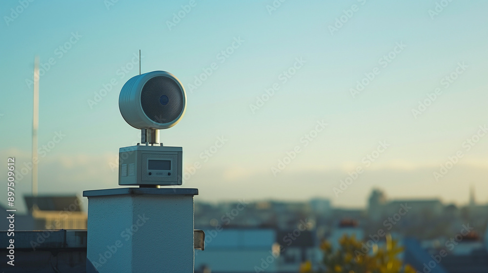 Professional outdoor weather station with wind and rain sensors ...