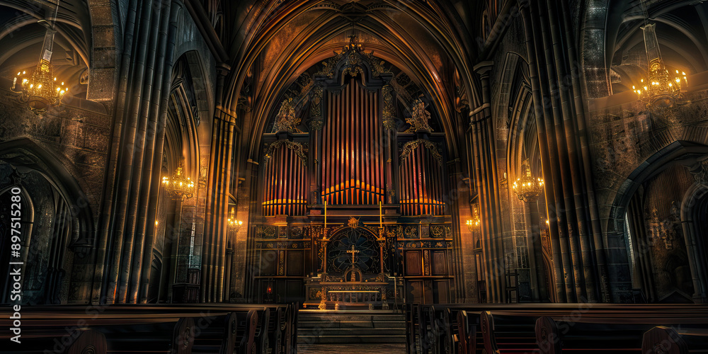 Pipe Organ Room: A hidden chamber behind the main altar, housing the ...