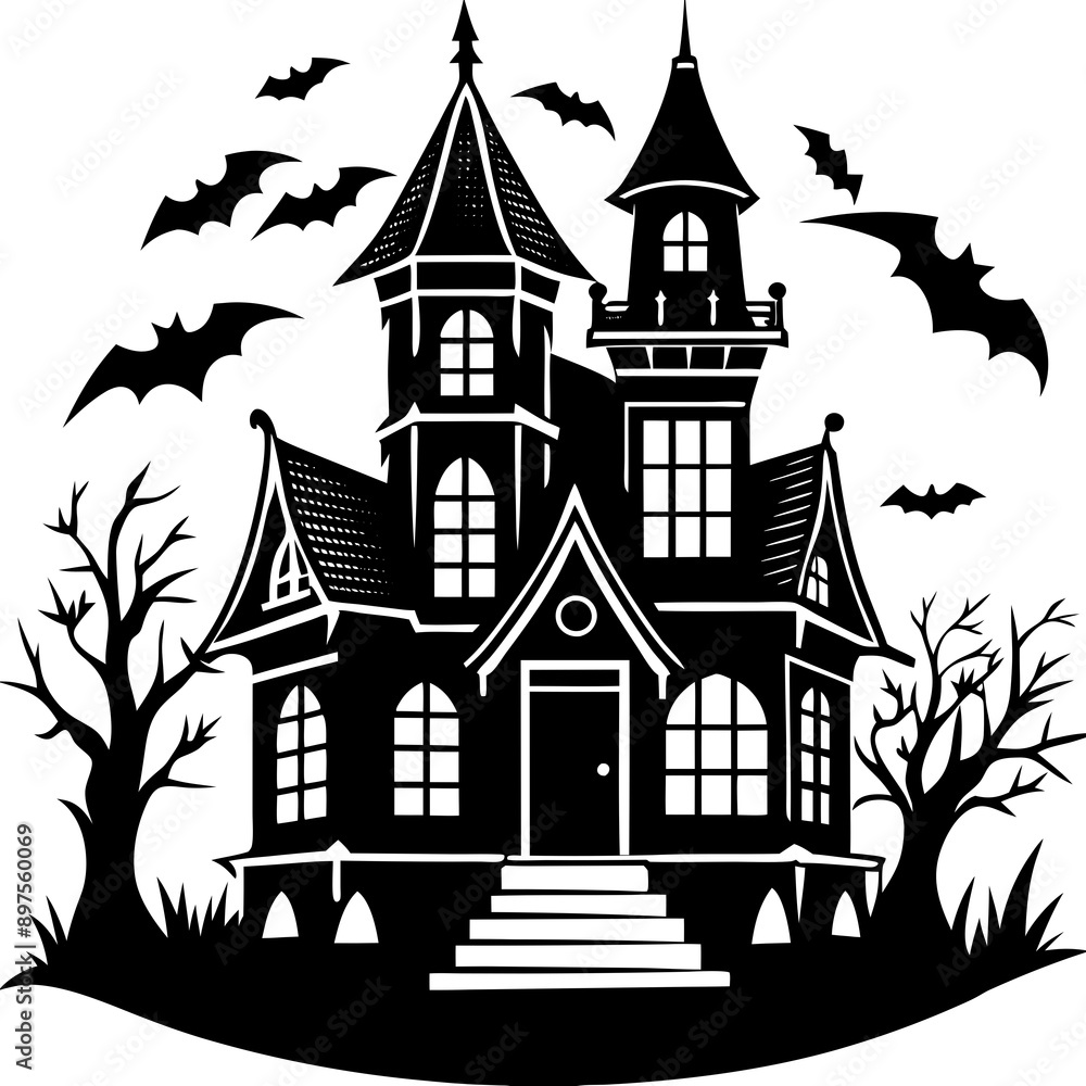 Vetor de HAUNTED HOUSE SVG , Halloween Bundle Svg, Haunted House Svg Bundle, Haunted House ...