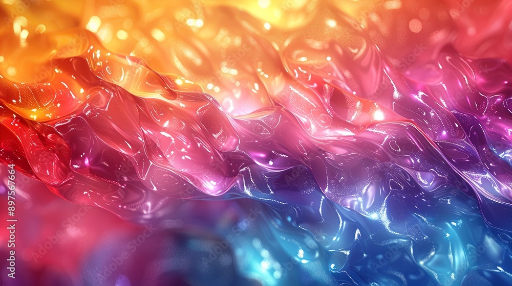 Effervescent abstract background with dazzling, chromatic patterns and ...