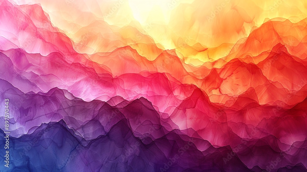 Shimmering abstract background with luminous, chromatic textures and ...