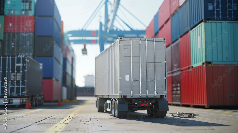 Depict IoT devices embedded in shipping containers and vehicles ...