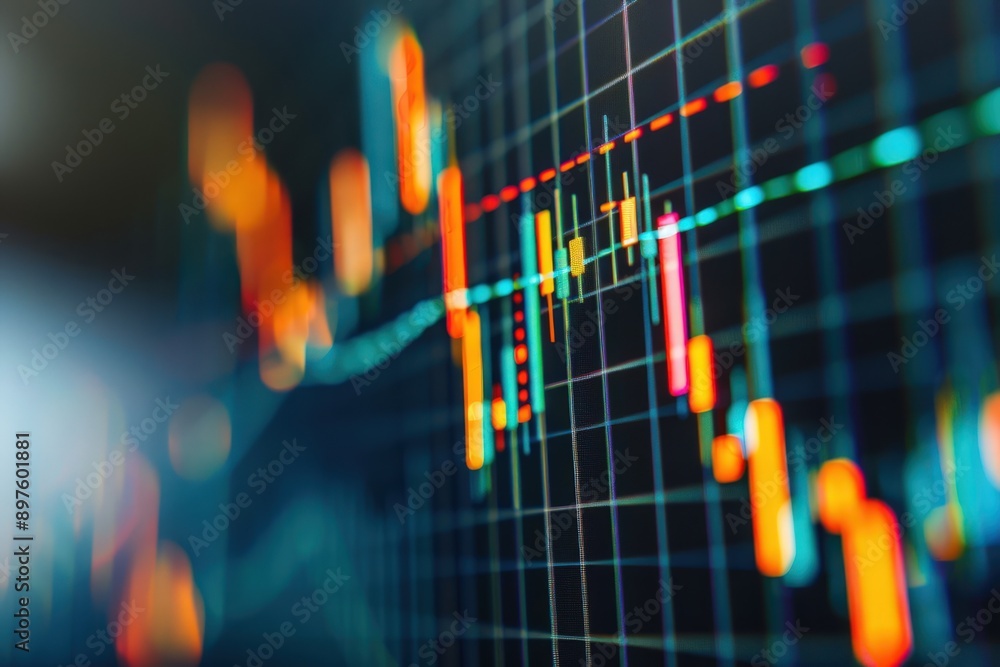 Minimalist image of a stock chart with a clear upward slope ...