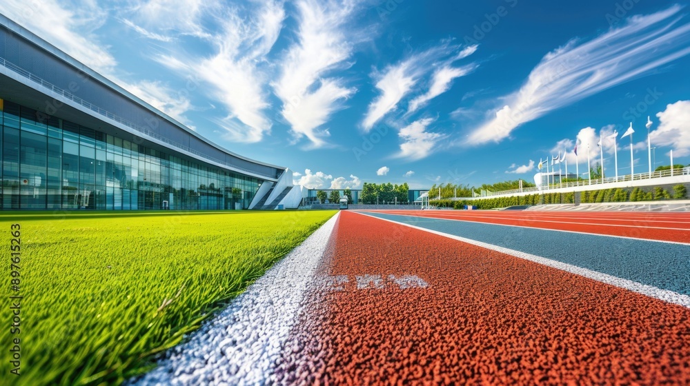 The running track inside a football stadium is usually a circular ...