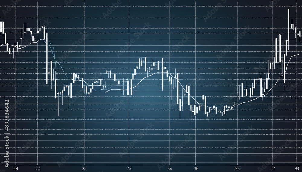 Simple stock chart with a smooth upward trend, indicating continuous ...