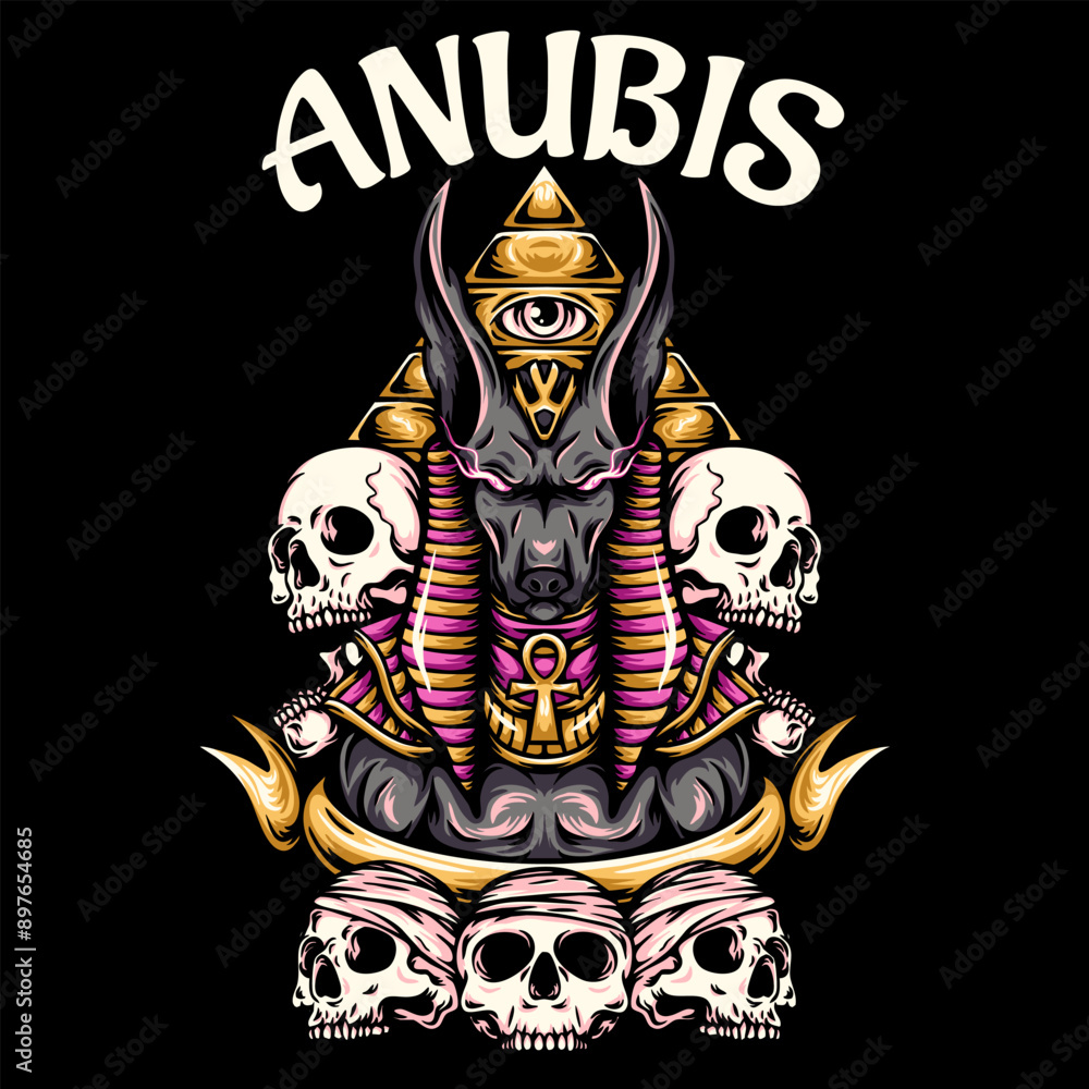 Anubis was an ancient Egyptian god of the dead, represented as a jackal ...
