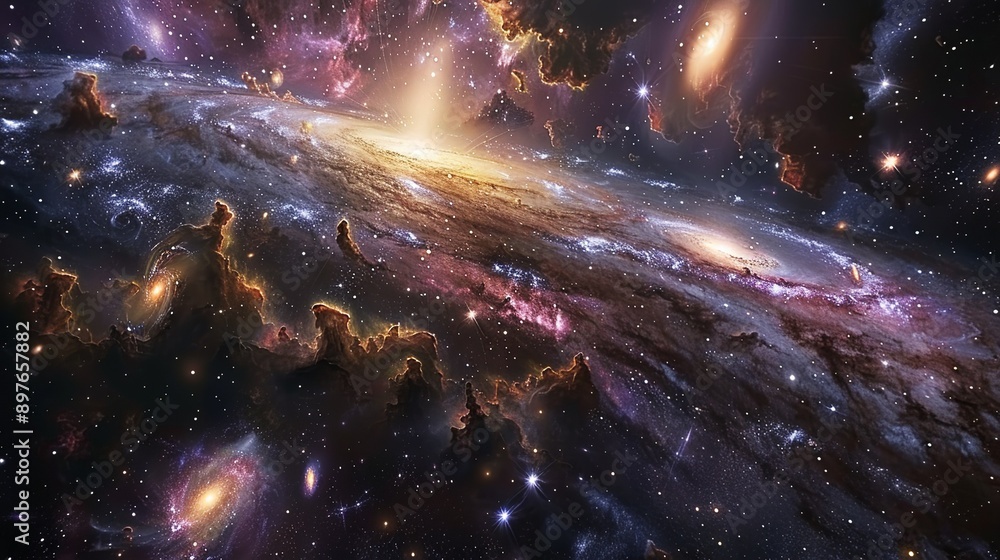Mesmerizing image of intergalactic space, with vast voids and clusters ...