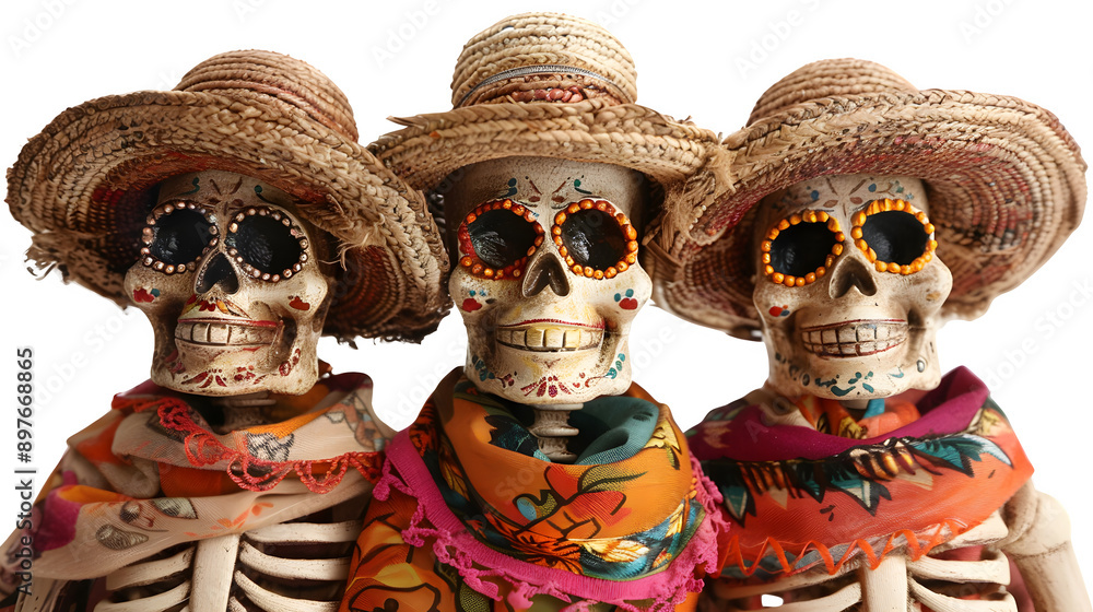 Skeleton Calacas for Day of the Dead Theme, Vibrant and Playful Mexican ...