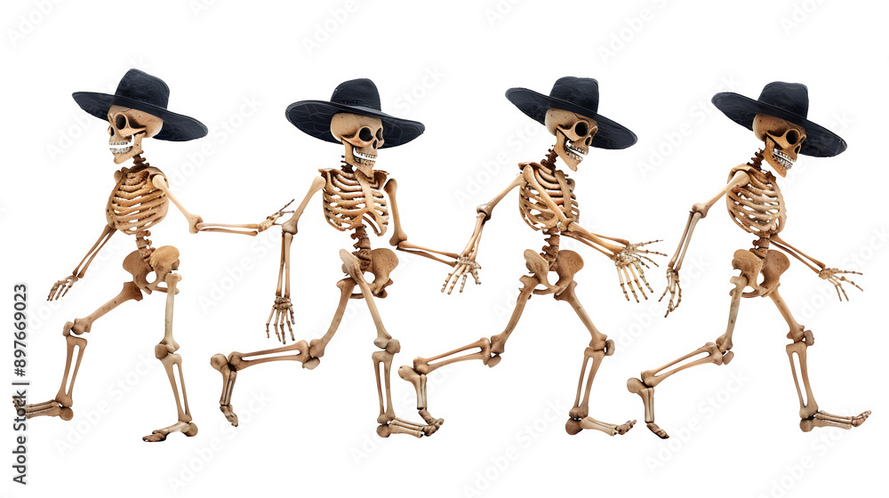 Skeleton Calacas for Day of the Dead Theme, Vibrant and Playful Mexican ...