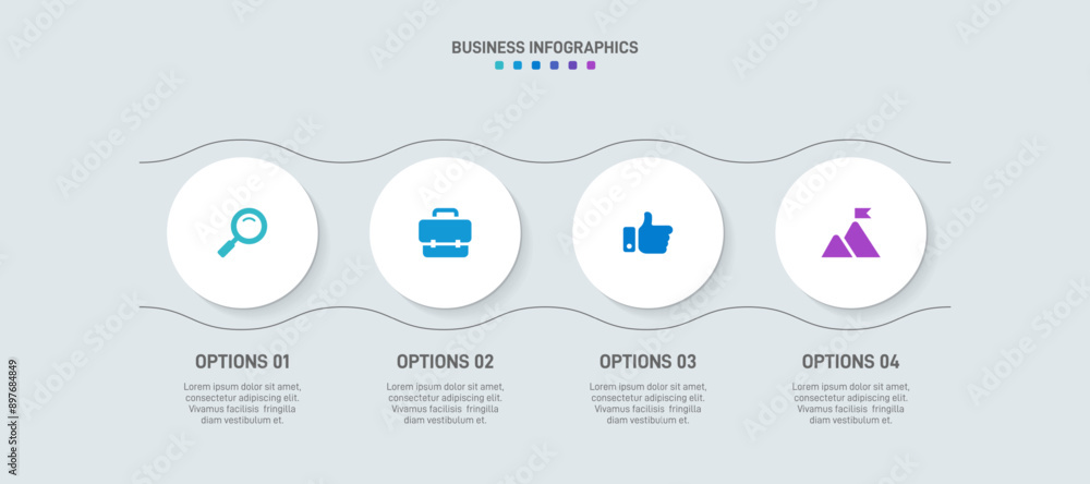 Horizontal progress bar featuring 4 arrow-shaped elements, symbolizing ...