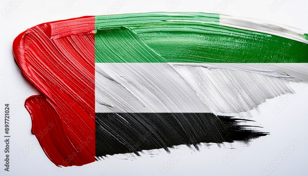 Paint stain in the colours of the United Arab Emirates flag Stock Photo ...