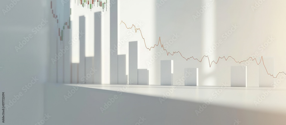 White background displaying a bar chart with a significant spike in ...