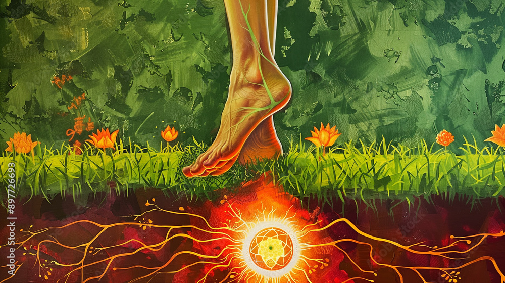 grounding rooting earthing - walking barefoot on earth to connect to ...