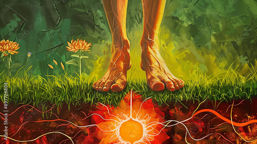grounding rooting earthing - walking barefoot on earth to connect to ...