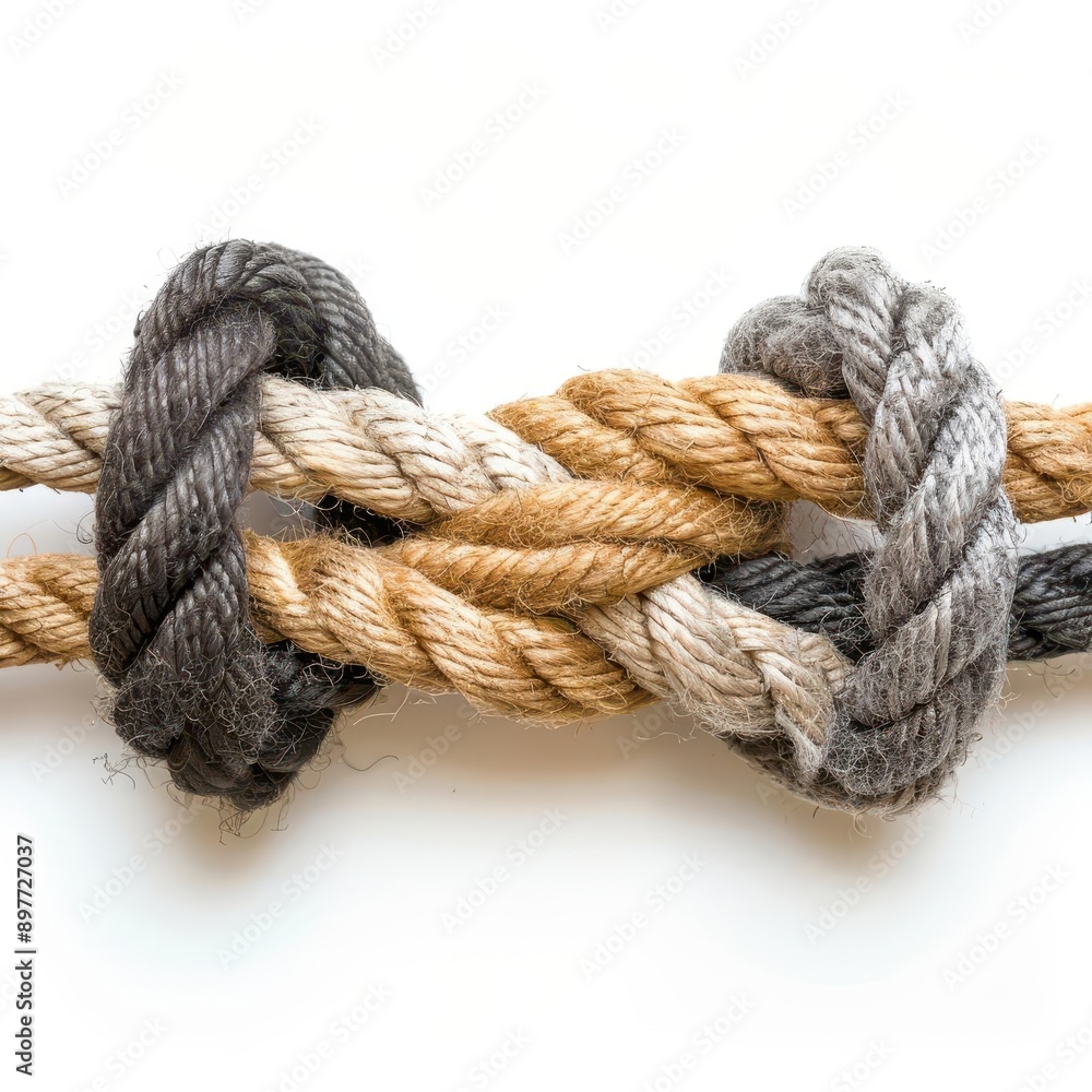 Intertwined Ropes Symbolizing Unity and Strength Stock Photo | Adobe Stock