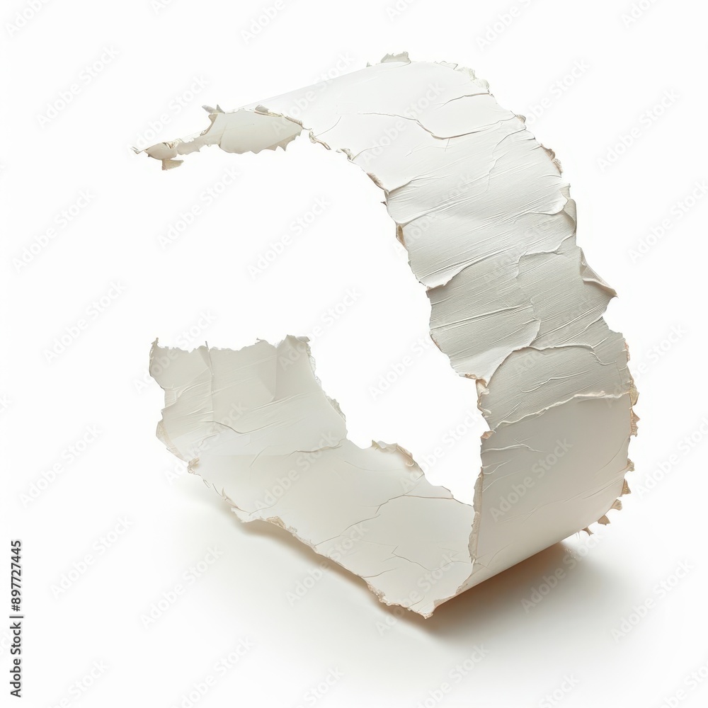 Peeled Back Uncovering the Past in a Torn Paper Art Display Stock Photo ...