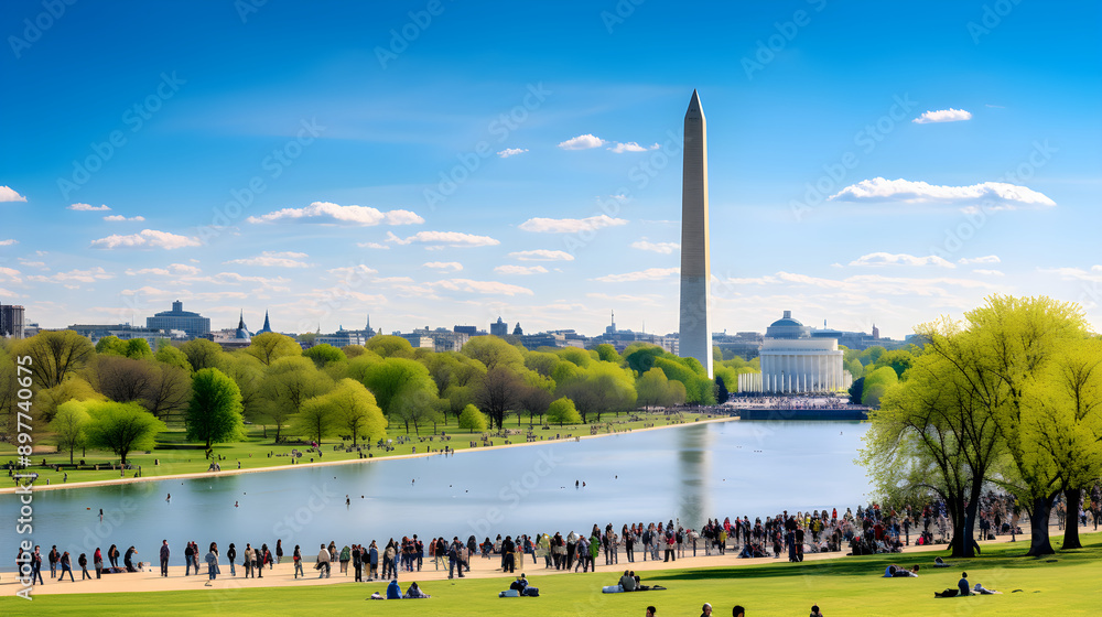 Spectacular Panorama of the Historic DC National Mall and Its Iconic ...