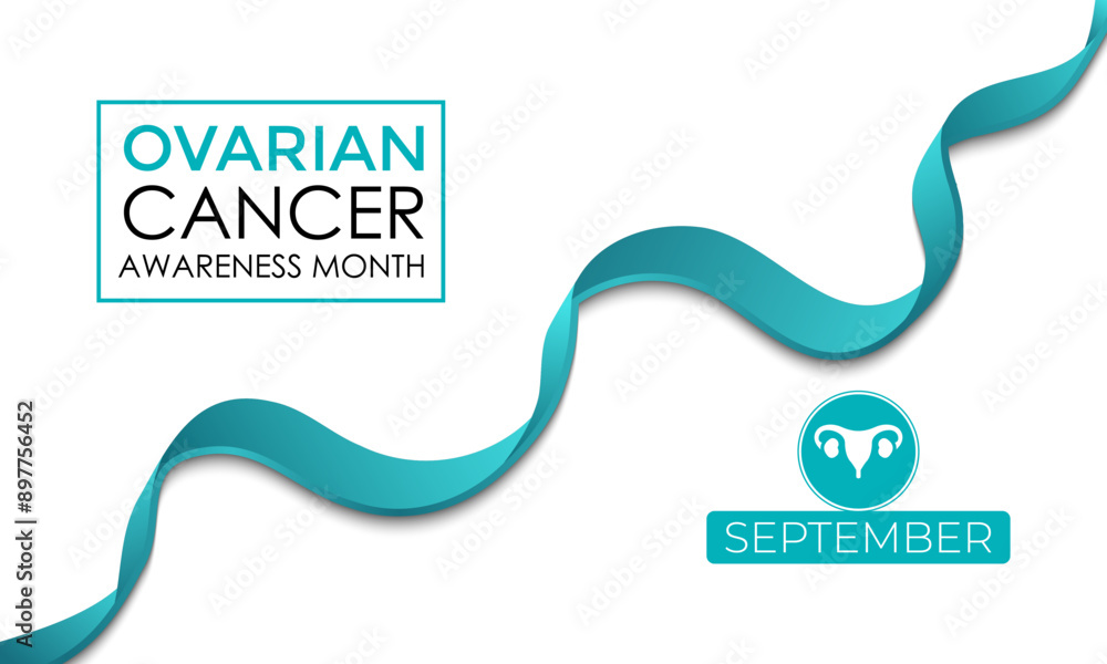 Ovarian Cancer Awareness month is September. Calligraphy Realistic Teal ...