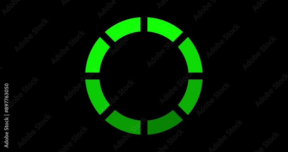 Simple Circle Loading loop animation on the black background. 4K ...