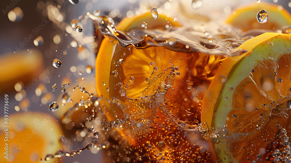 realistic high-resolution photo of beverage, with detailed background ...